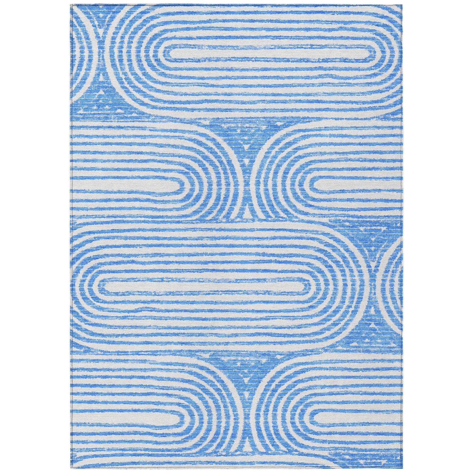 AP Home Joensuu Blue Rug - Indoor / Outdoor - Kids / Pet Friendly Art