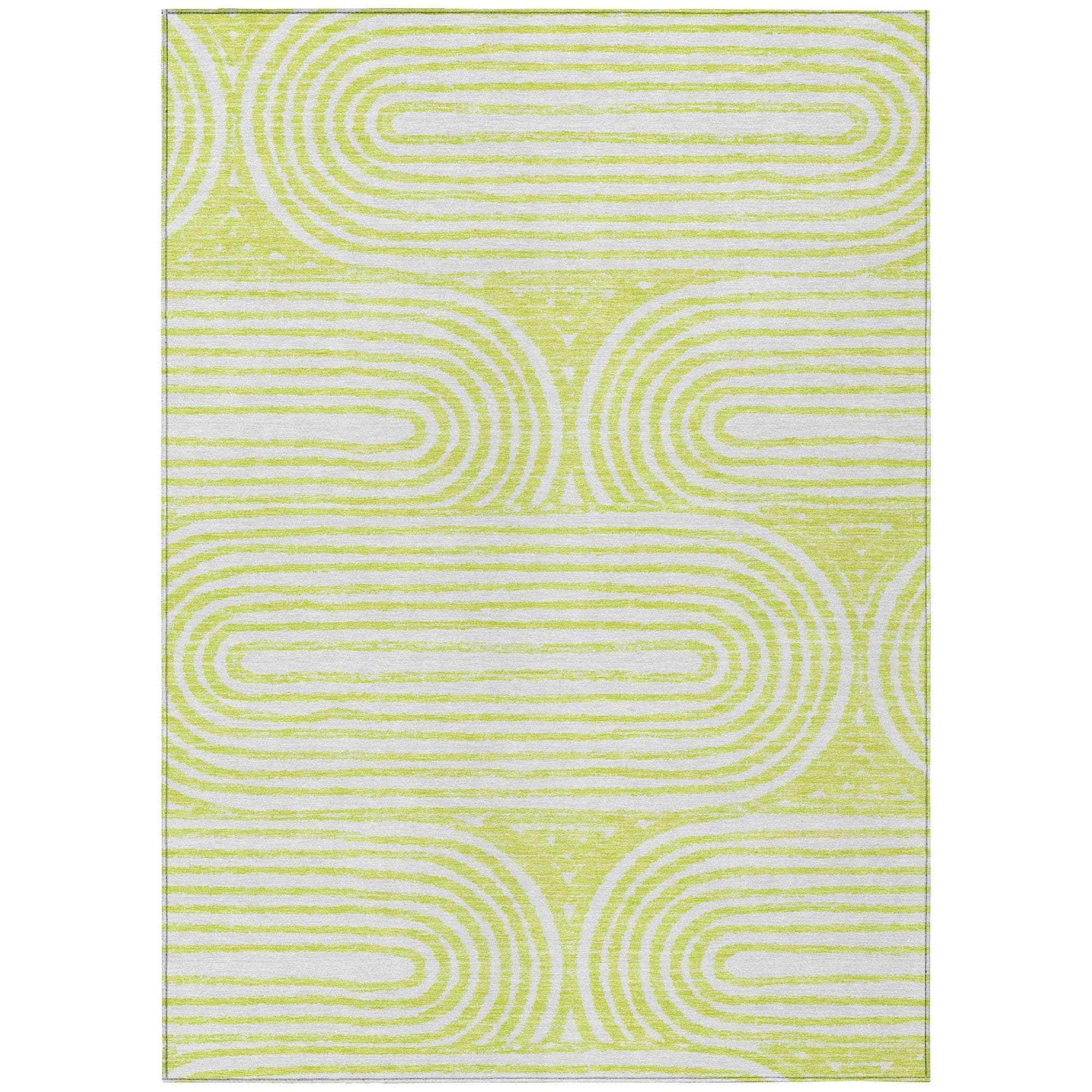 Machine Washable Green Rug - Indoor / Outdoor - Kids / Pet Friendly Ar