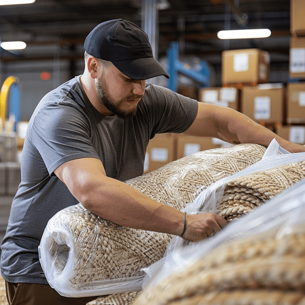 Beige Farmhouse Rug - Washable Indoor/Outdoor -Primitive Braided Rugs
