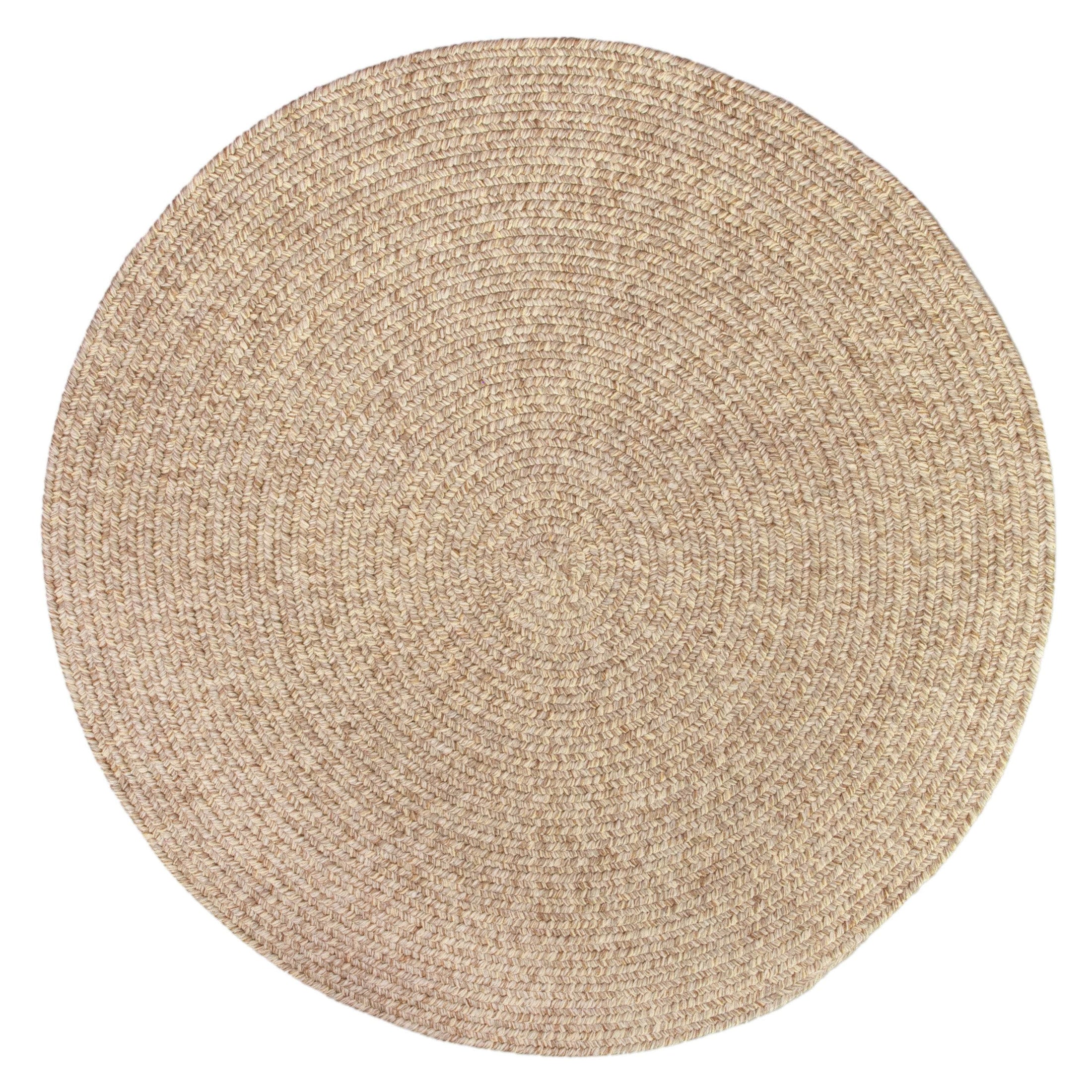 Beige Farmhouse Rug - Washable Indoor/Outdoor -Primitive Braided Rugs